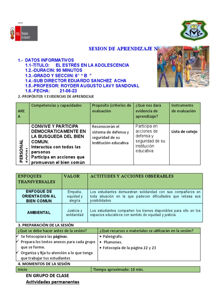Sesion de Personal Social | PDF Sesion de Personal Social | PDF