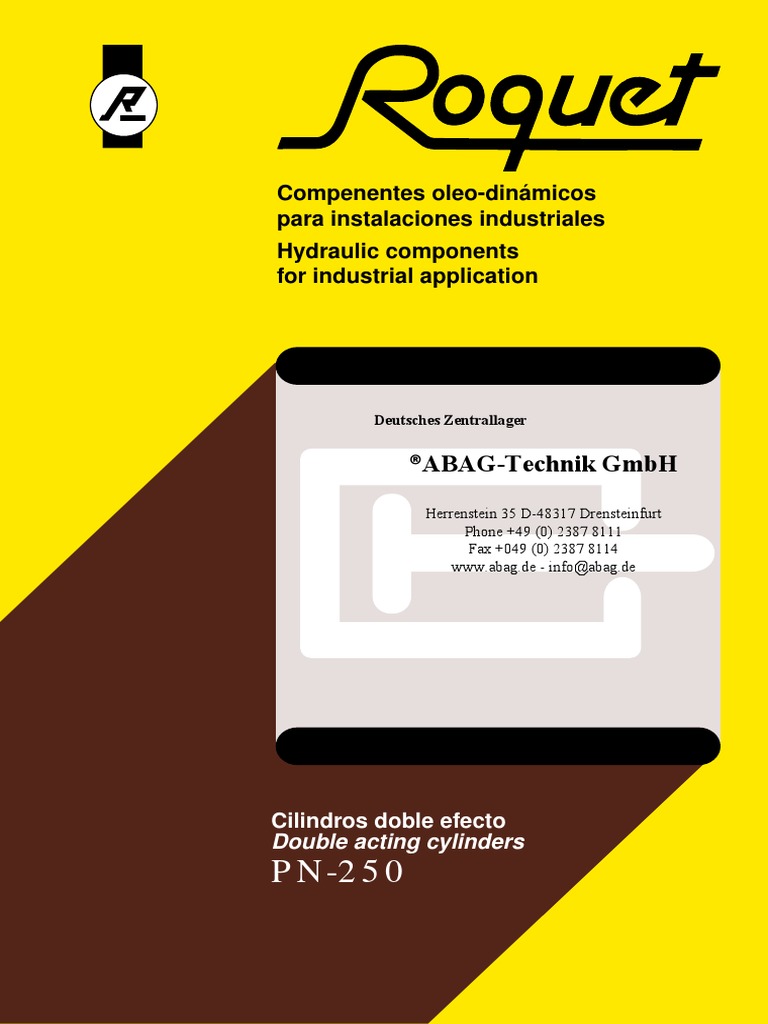 Roquet Catalogo de Cilindros PN 250 | PDF | Ingeniería estructural ...