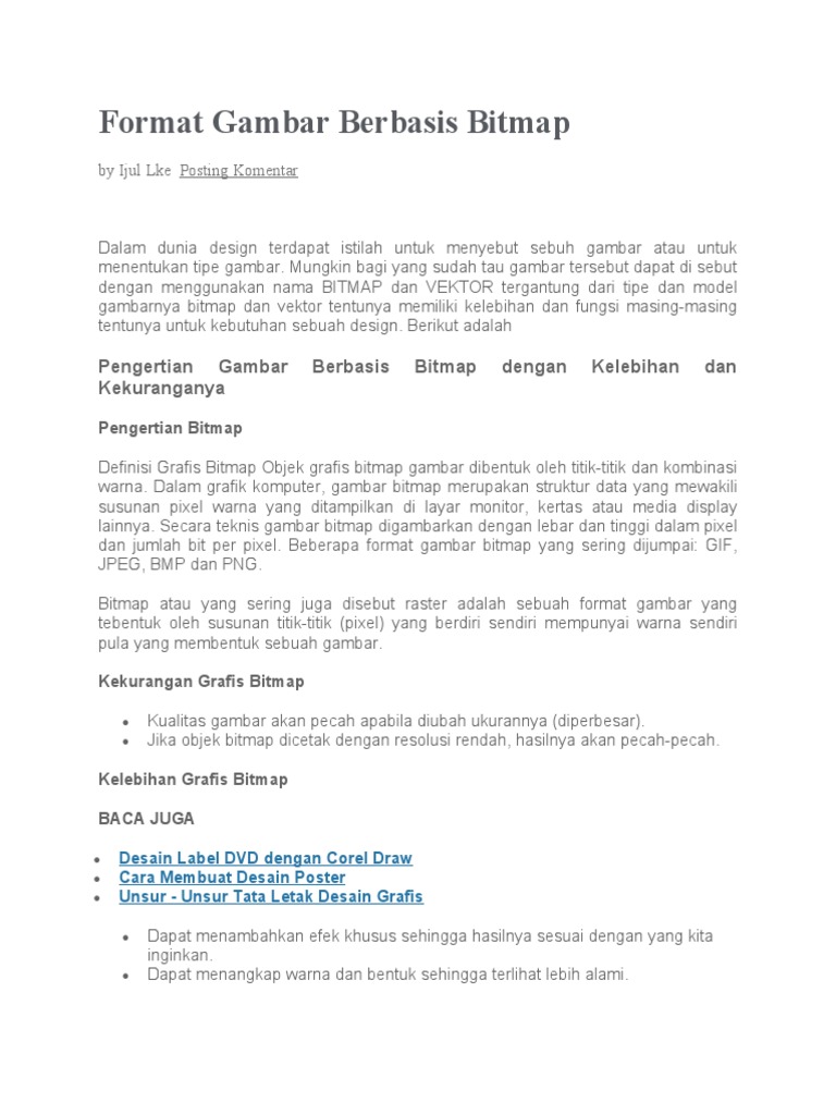Format Gambar Berbasis Bitmap | PDF