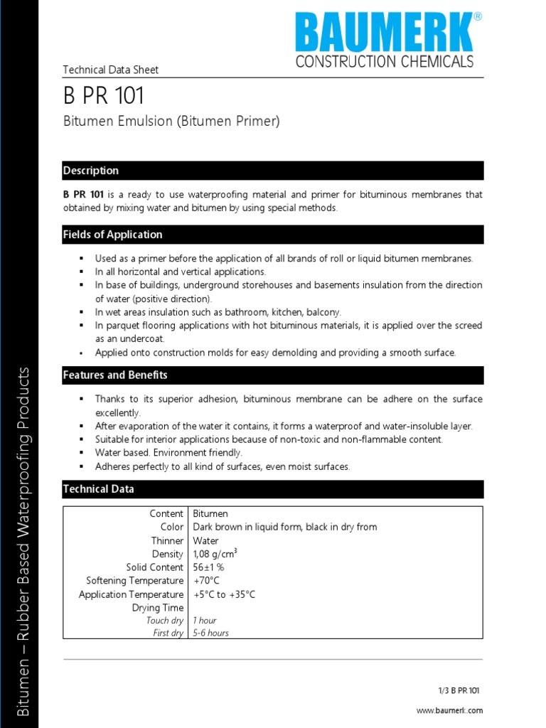 B PR 101 - TDS | PDF