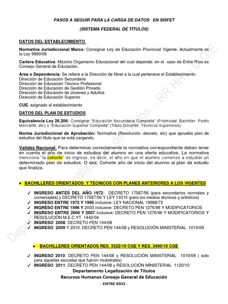 Instructivo de Validez Nacional Títulos Secundarios ACTUALIZADO 2 - 2023 | PDF | Finanzas y dinero