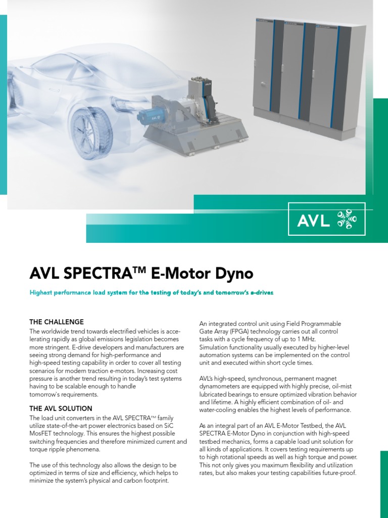 AVL Spectra-Emotordyno Web e 08.22-1 | PDF | Electric Motor | Engineering