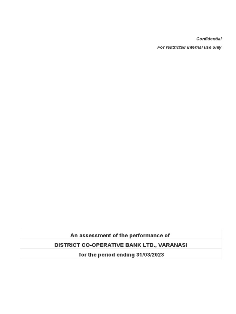 Varanasi DCCB Par 31.03.2023 | PDF | Banks | Deposit Account