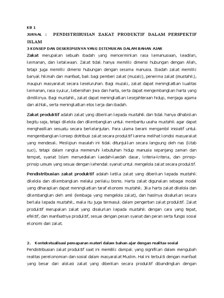 Analisis Bahan Ajar KB 1 | PDF