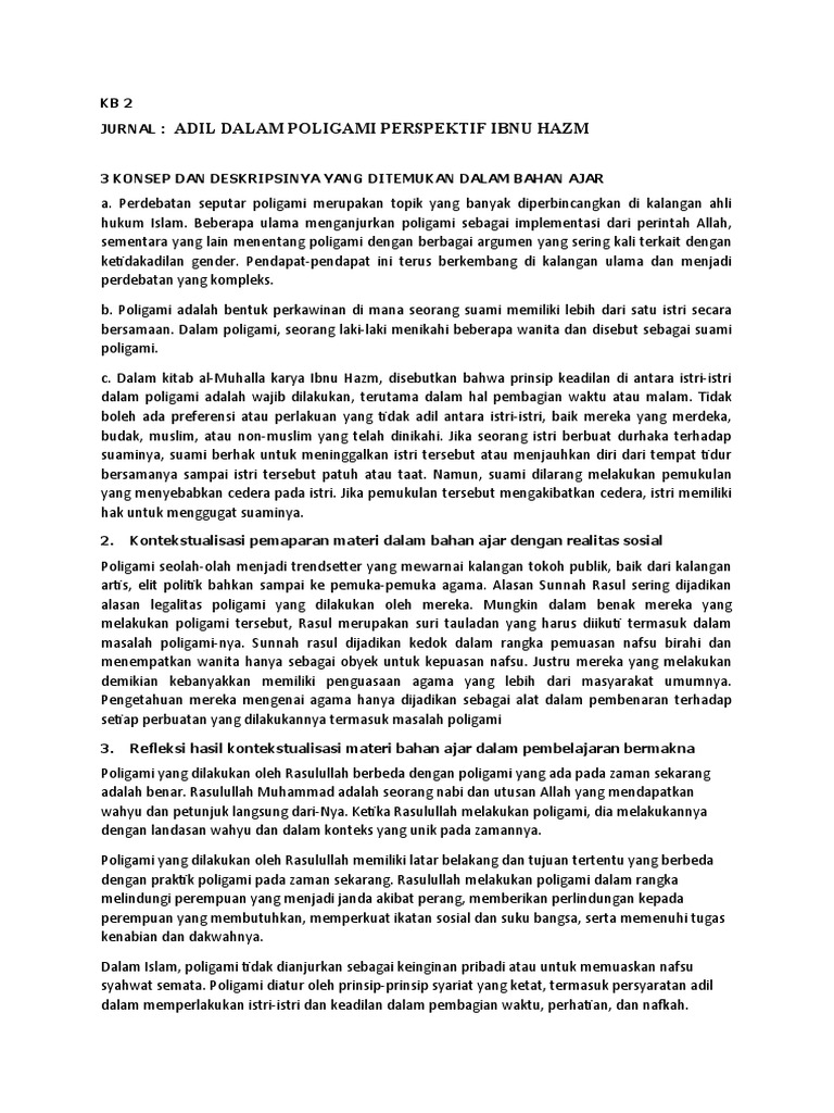 Analisis Bahan Ajar KB 2 | PDF