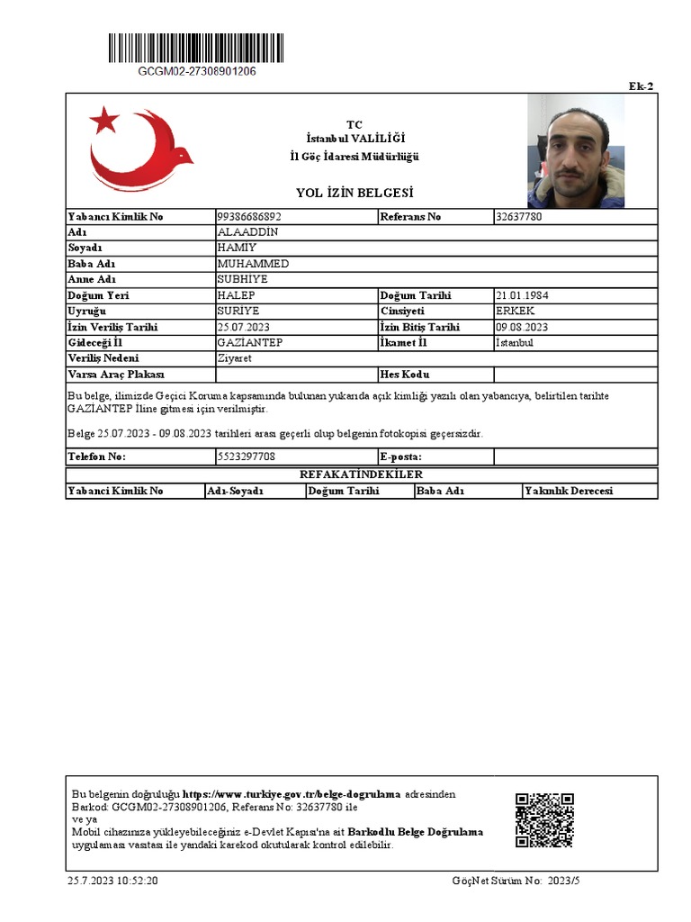 Yol Izin Belgesi | PDF