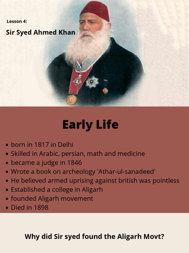 Sir Syed Ahmed Khan: Life and Legacy | PDF