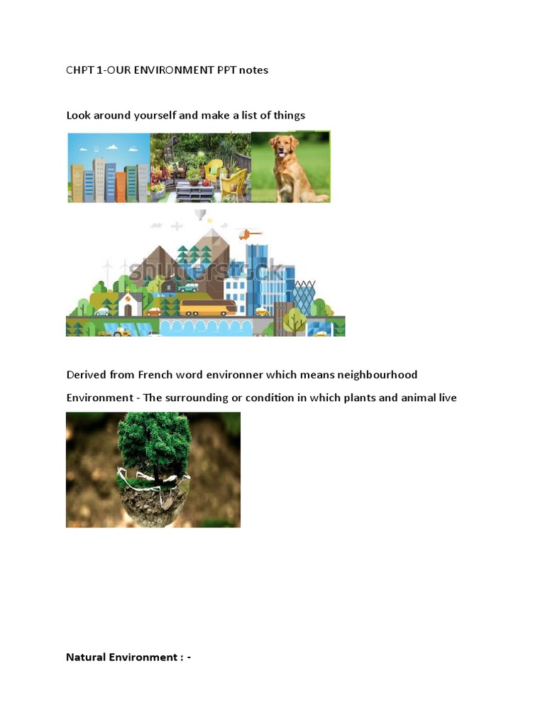 Chpt 1 Our Environment Ppt And Textual Notes Wps Office Pdf