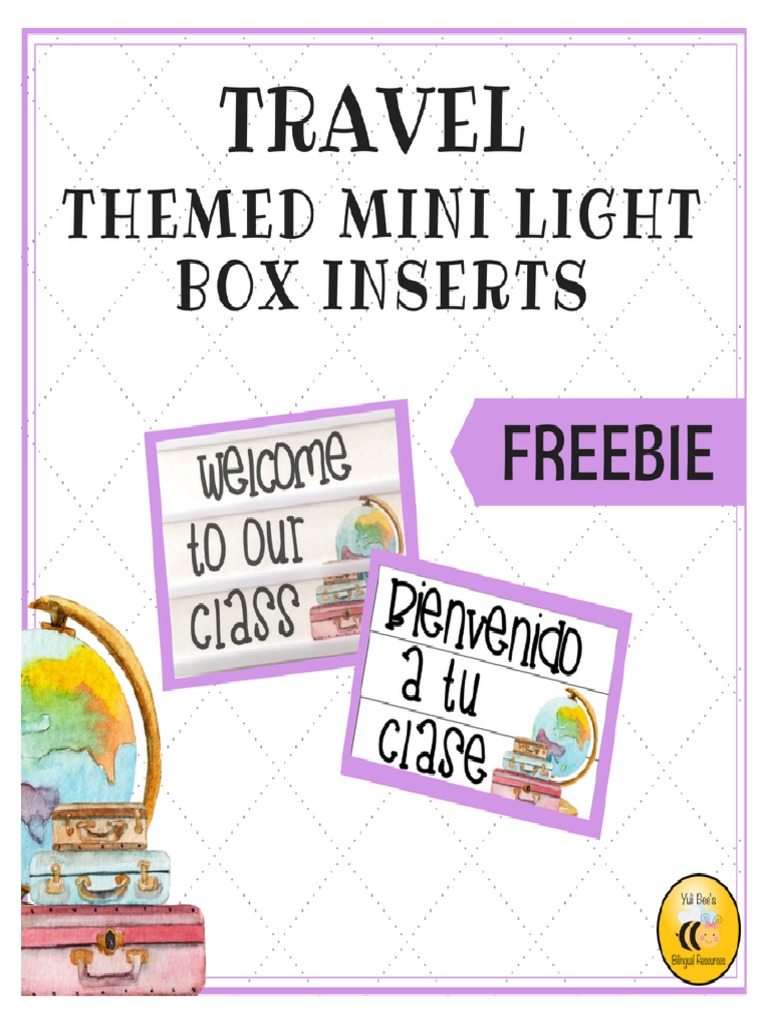 MiniLightBoxInsertsTravelThemedSpanishEnglish-1 | PDF