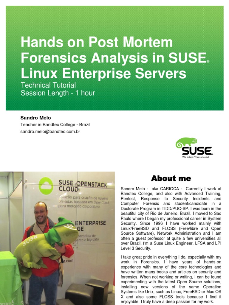 Hands On Post Mortem Forensics Analysis in SUSE Linux Enterprise ...