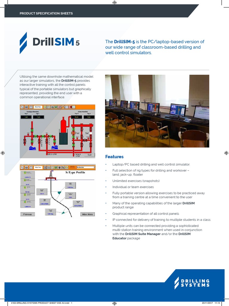 4163 Drilling Systems Product Sheet Ds5 | PDF | Simulation | Personal ...