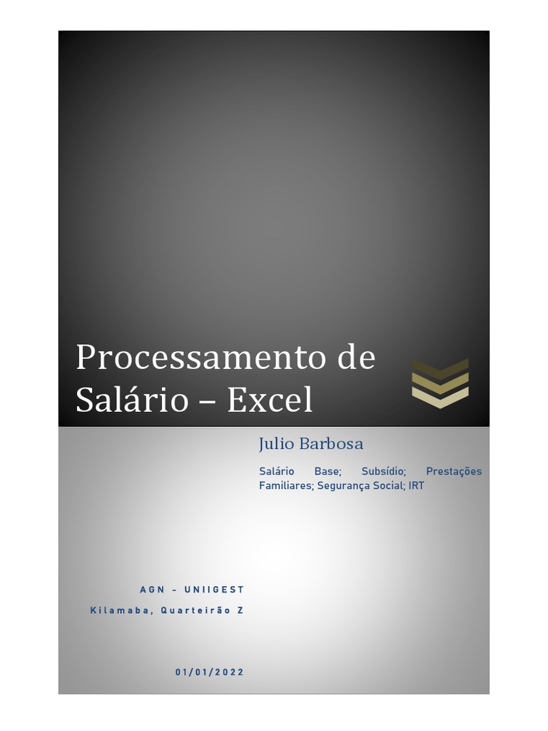 Manual de Processamento de Salário (Primavera e Excel) | PDF | Salário ...
