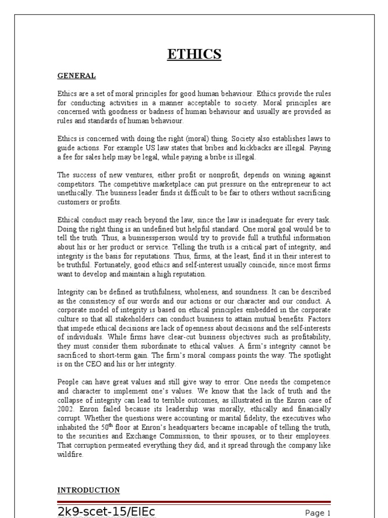 Ethics Notes | PDF | Morality | Utilitarianism