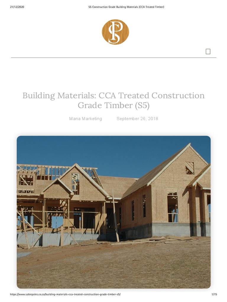 S5 Grade CCA Treated Timber Overview | PDF | Hardwood | Lumber