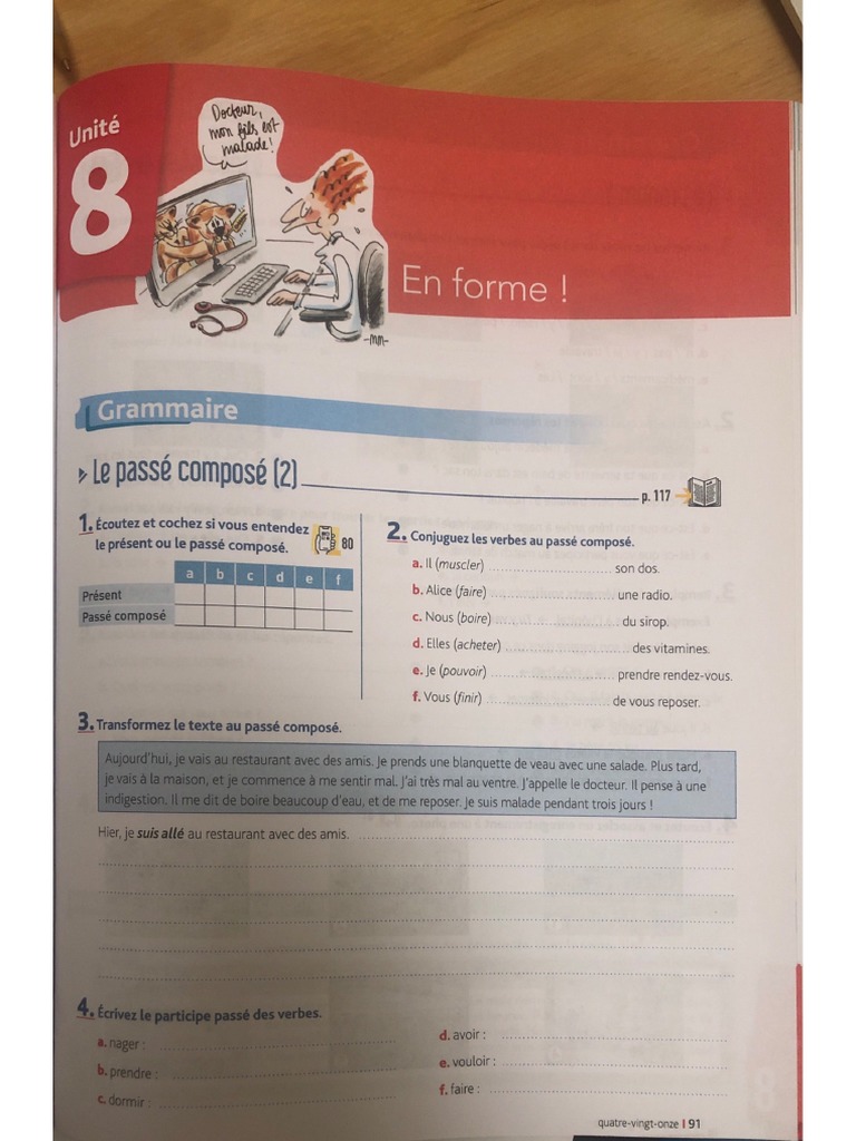 Nouvel Edito A1 2022 Cahier D'exercices Unite 8 | PDF