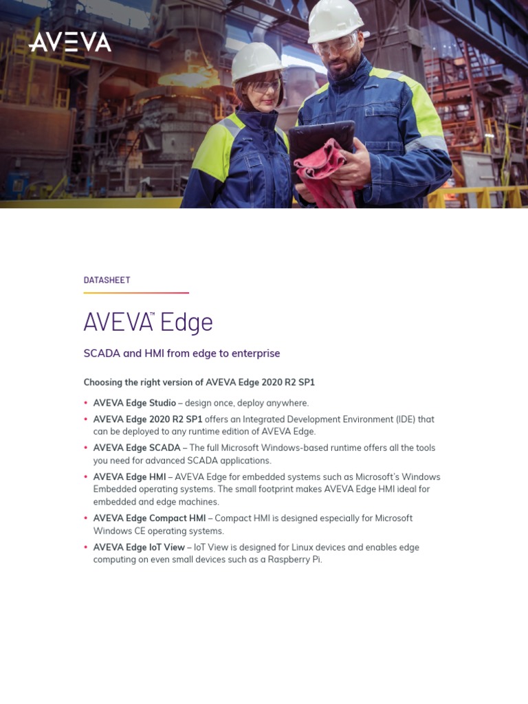 Datasheet AVEVA Edge 01-21 | PDF | Art | Technology & Engineering