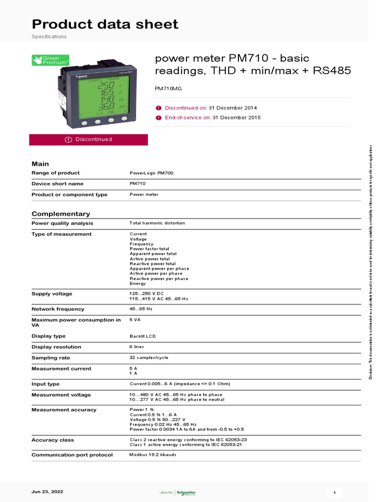 PowerLogic PM700 Series - PM710MG | PDF