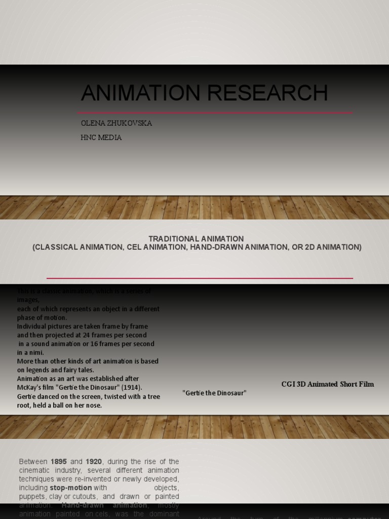 Animation Research Olena Zhukovska | PDF | Animation | Computer Graphics