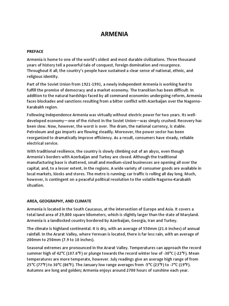Armenia Guidebook | PDF