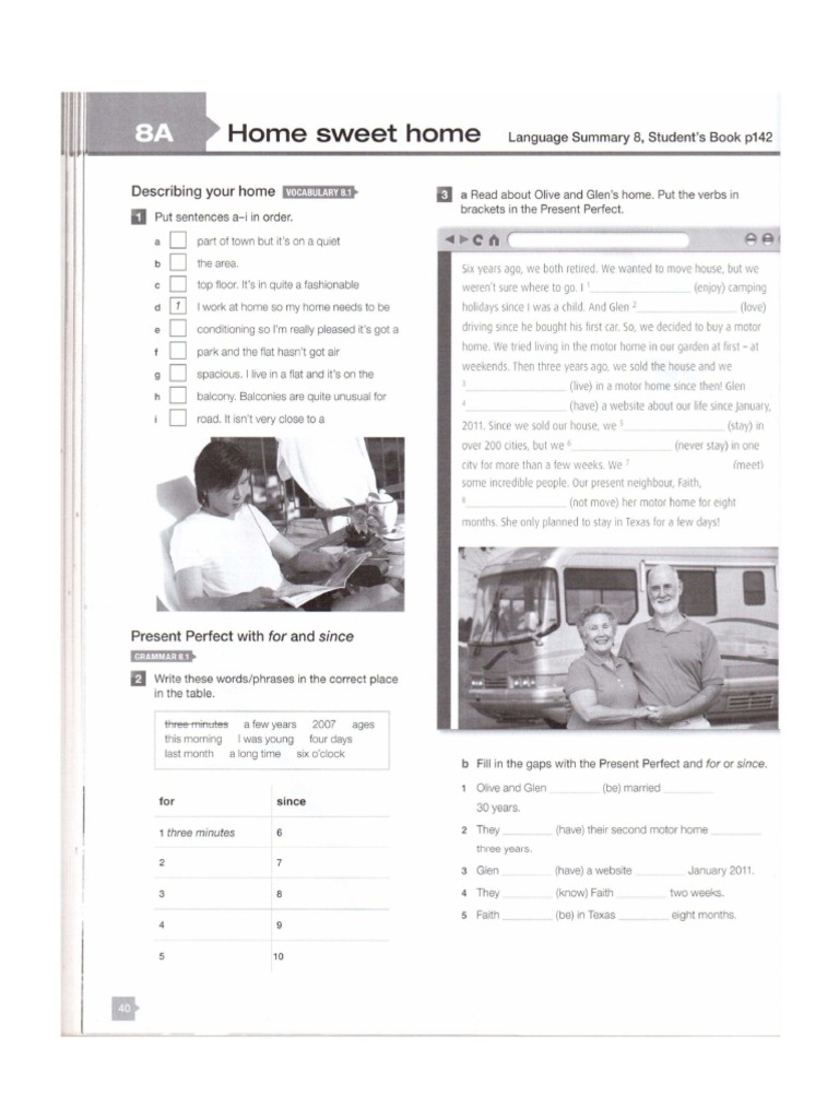 Face2face Unit 8 Work Book | PDF