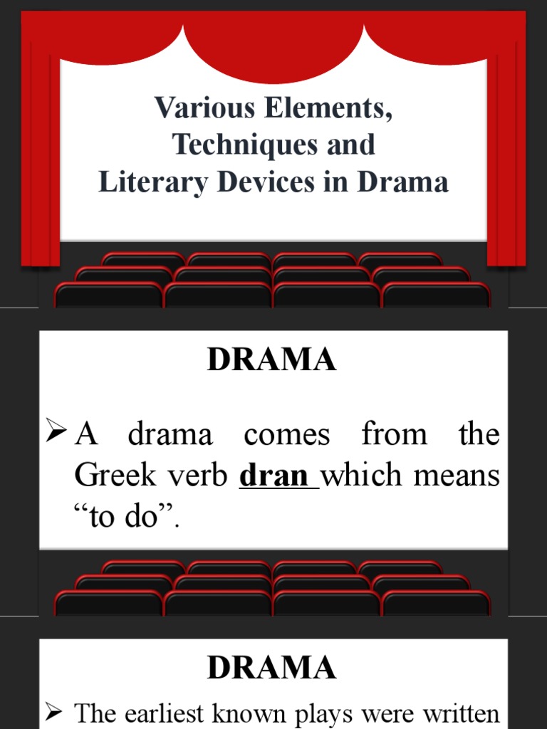 Lesson 1 Elements Techniques and Literary Devices in Drama | PDF