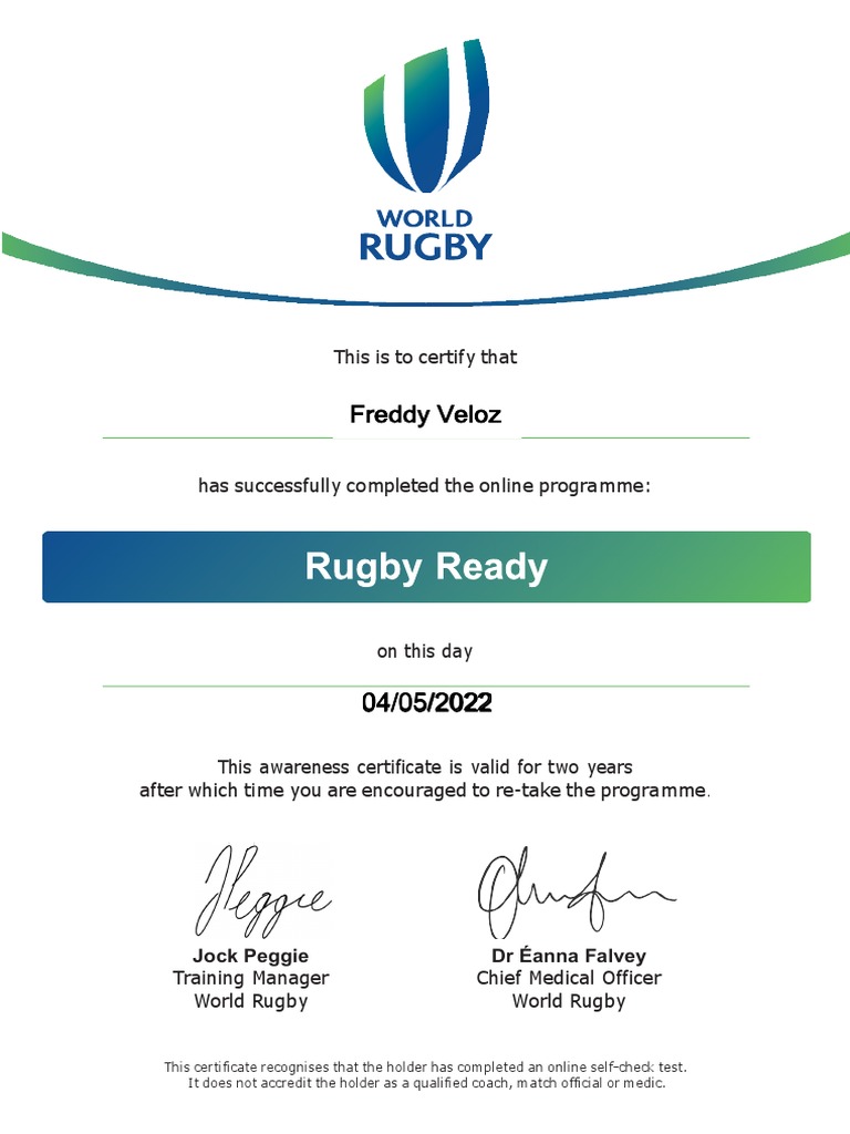 Rugby Ready 1675361 | PDF