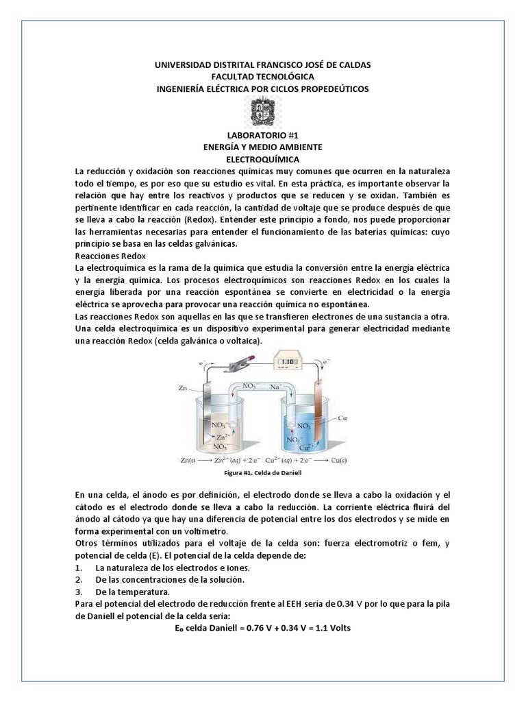 Electroquímica y Celdas Galvánicas | PDF | Redox | Electroquímica