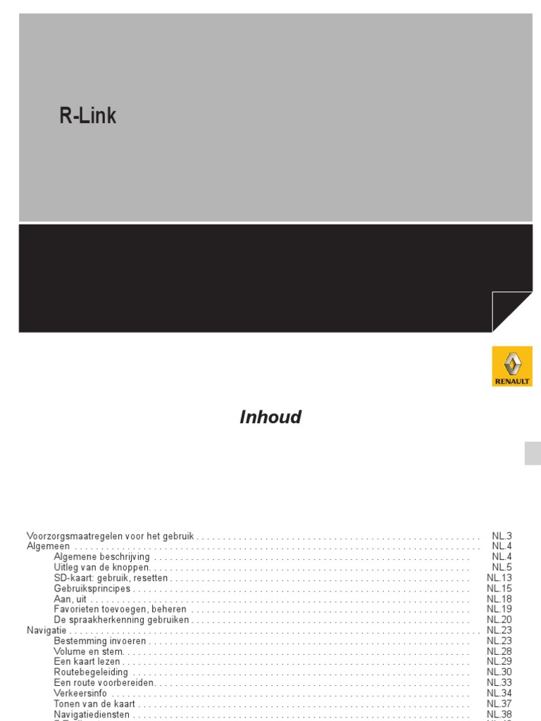 R Link Handleiding | PDF