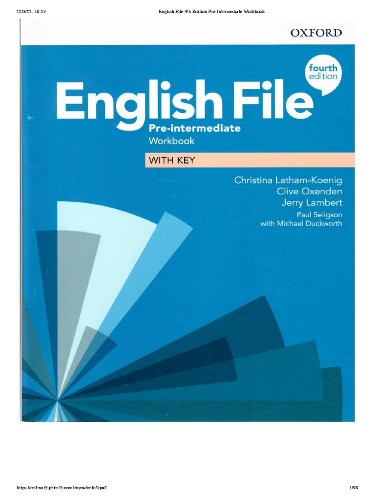 English File 4th Edition Pre-Intermediate Workbook | PDF