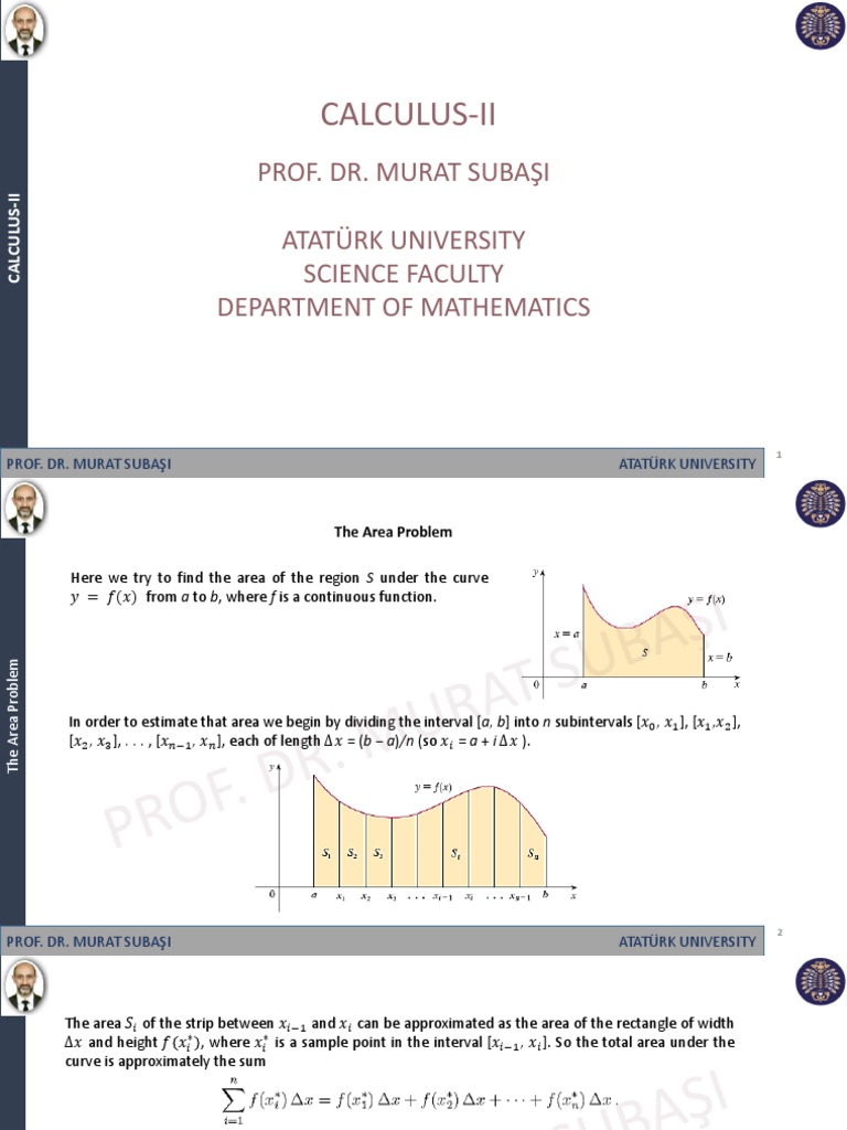 Week | PDF | Integral | Calculus