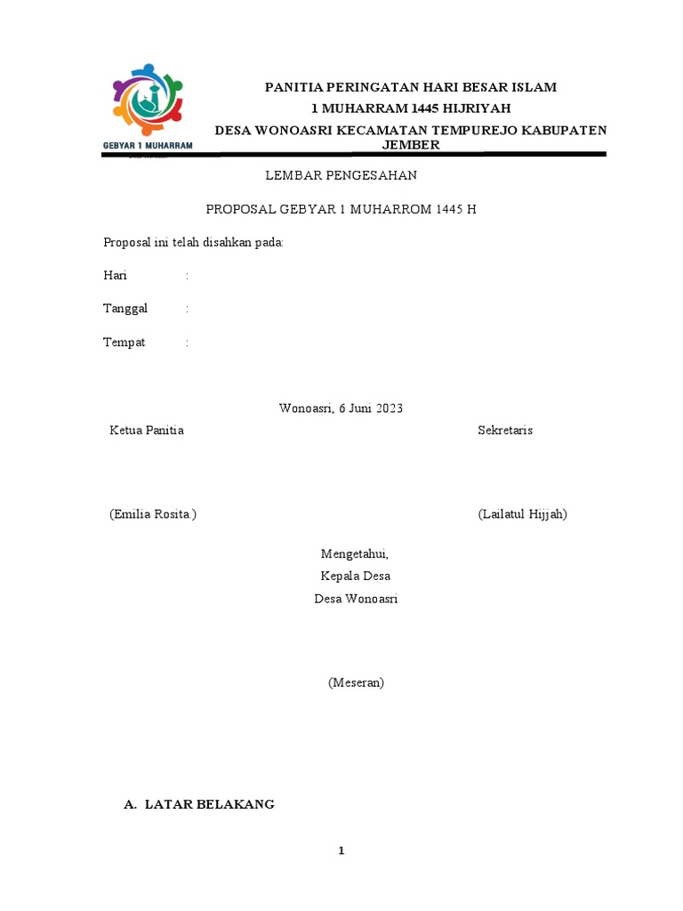 Proposal Lomba Gebyar Muharrom | PDF