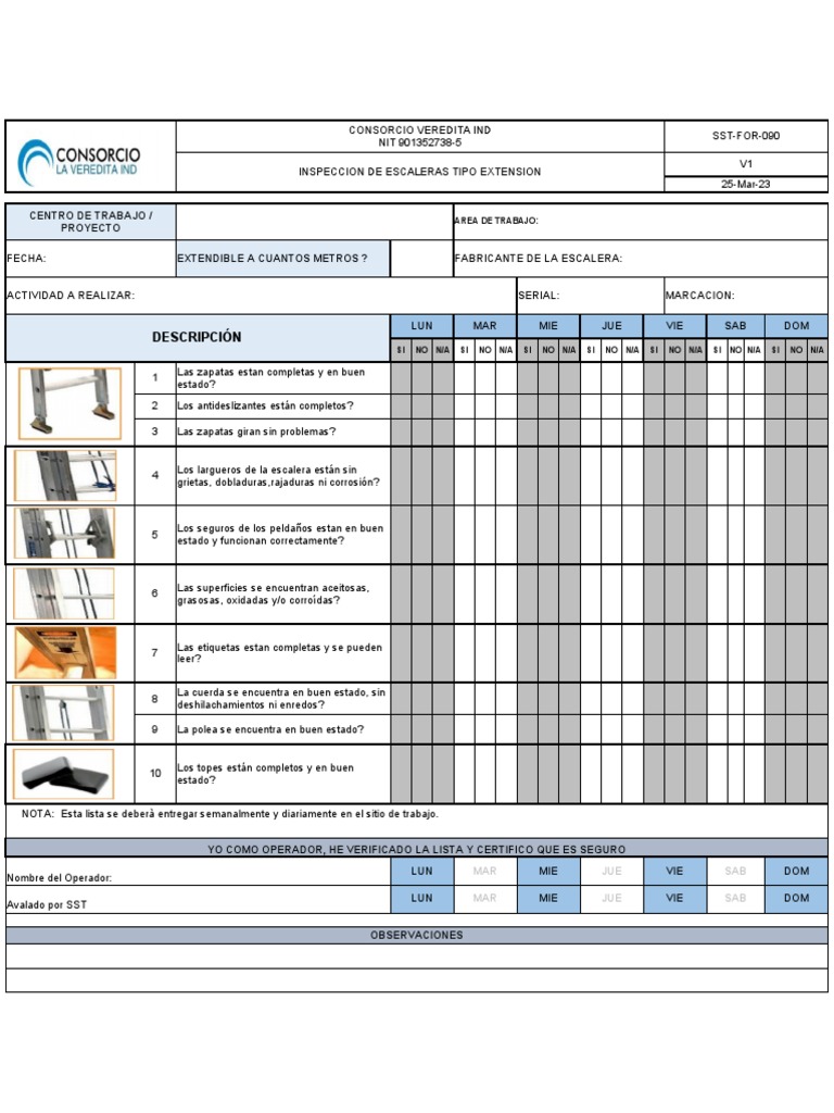 Inspección de escaleras | PDF