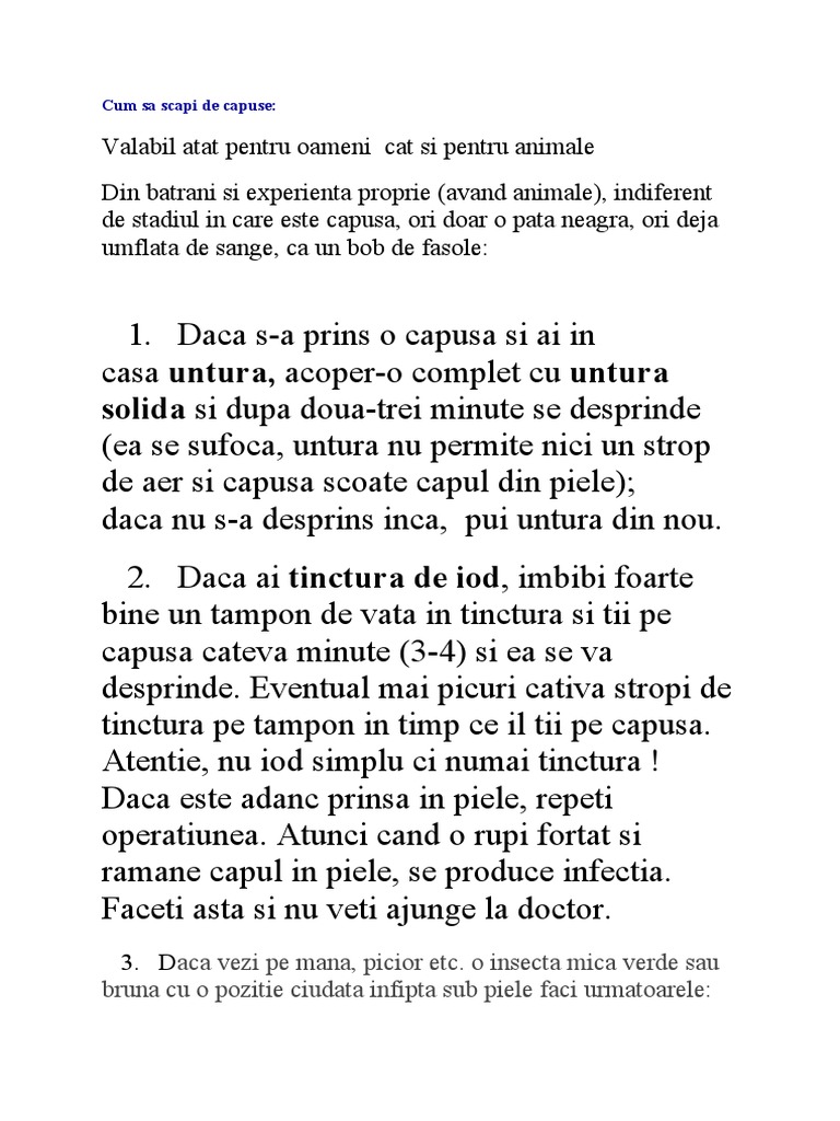Cum Sa Scapi de Capuse | PDF