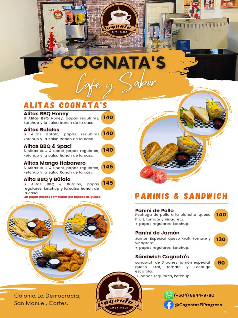 Menú de Alitas y Comidas Catrachas | PDF