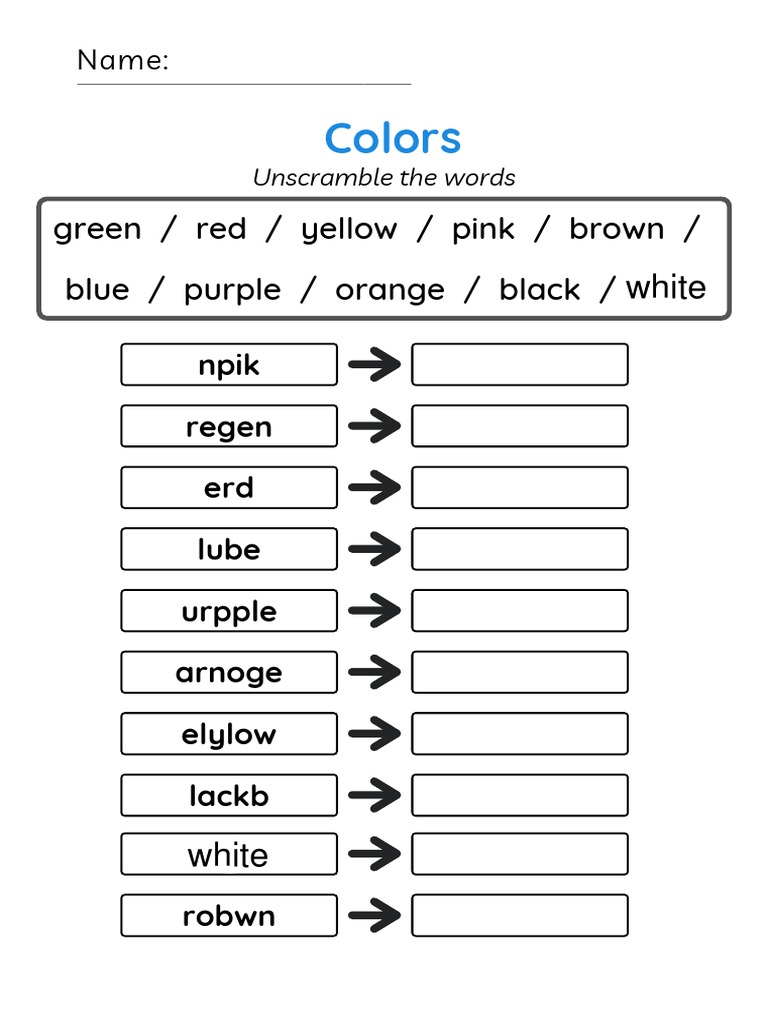 Colors Worksheet 4 | PDF