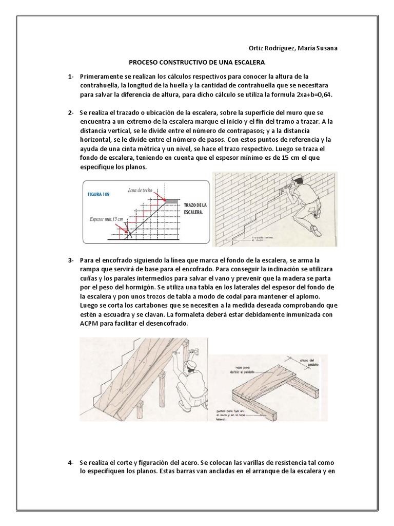 Proceso Constructivo-Escalera | PDF
