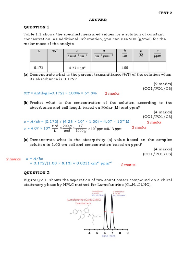 Test 2 - Answer | PDF