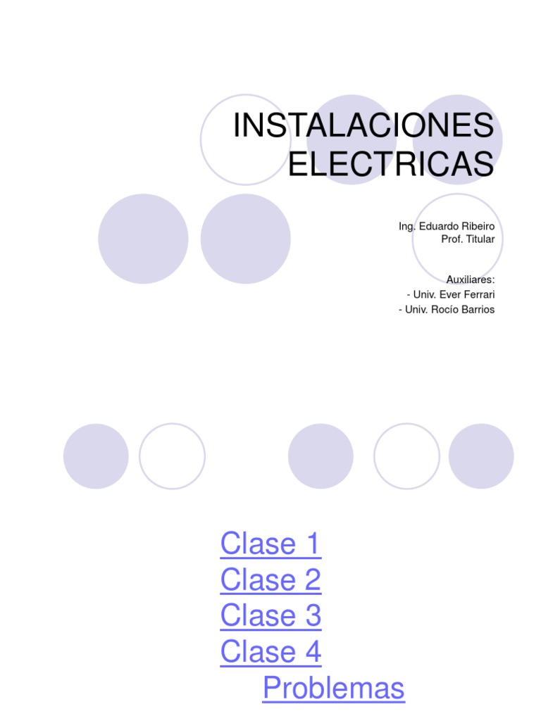 Clases 1 - 2 - 3 - 4 de Instalaciones Electricas | PDF | Ultravioleta | Encendiendo