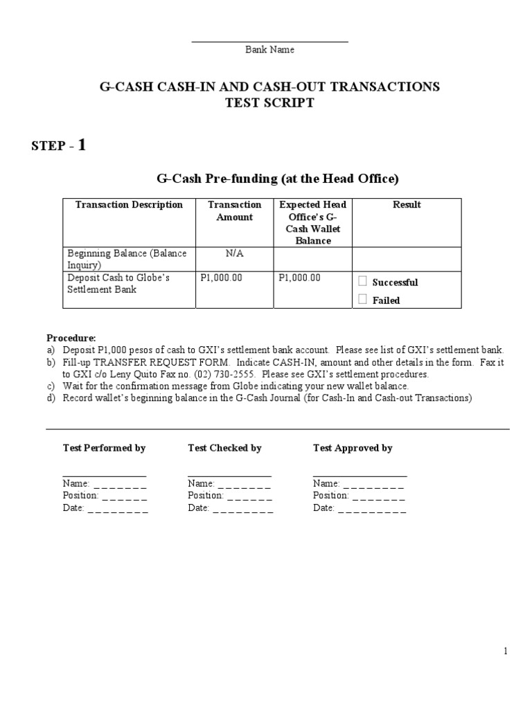 Gcash Uat Test Script | PDF | Receipt | Cheque