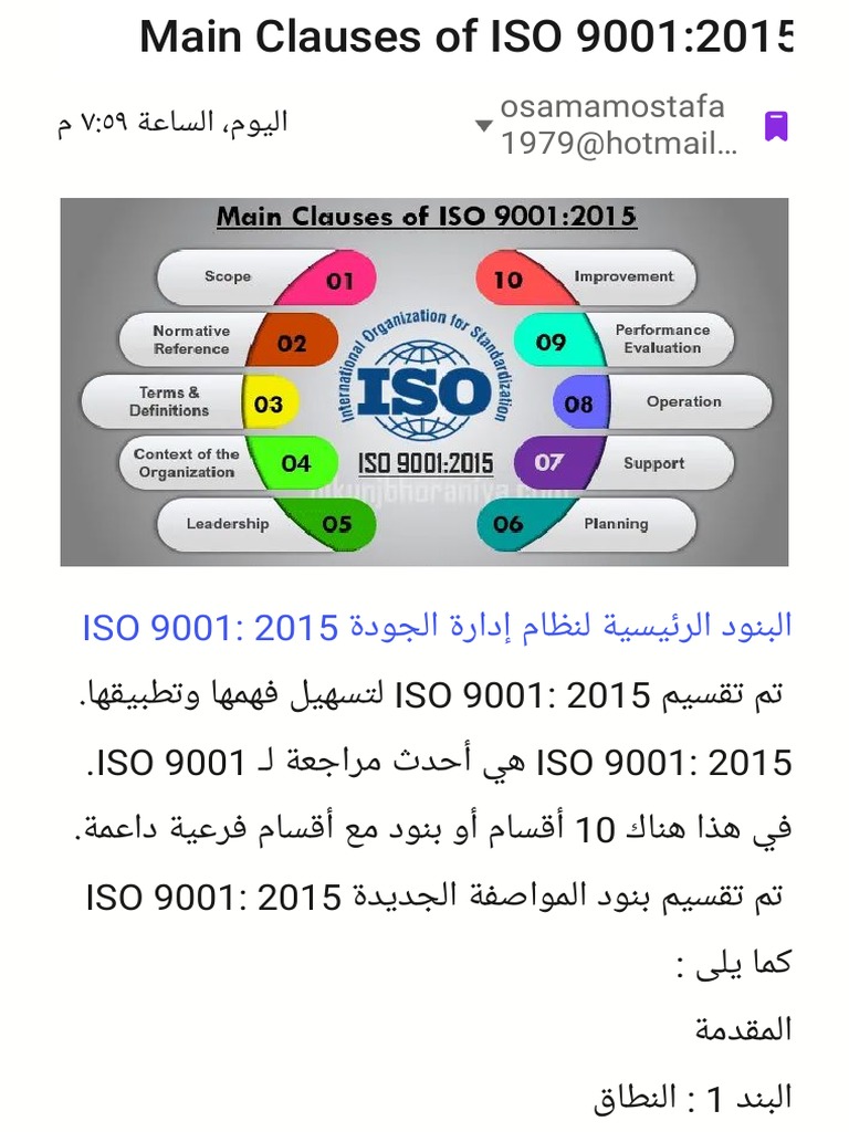 Main Clauses of ISO 9001 - 2015 | PDF
