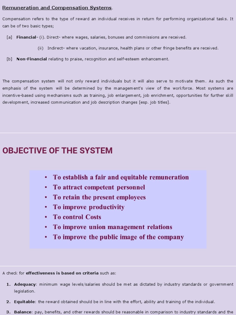 Remuneration and Compensation | PDF | Incentive | Employment