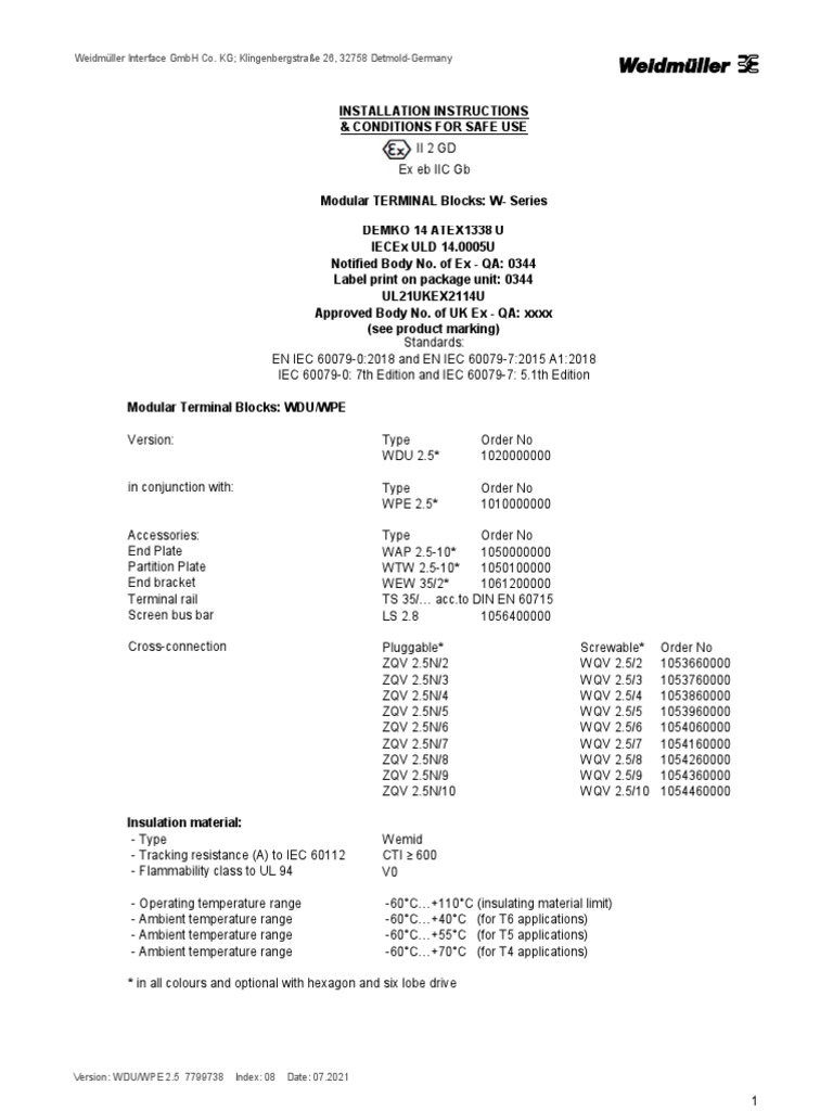Nti Wdu 2.5 - Wpe2.5 | PDF