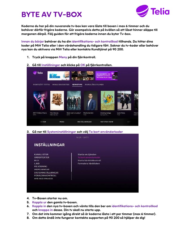 Byte Av Tv-Box | PDF