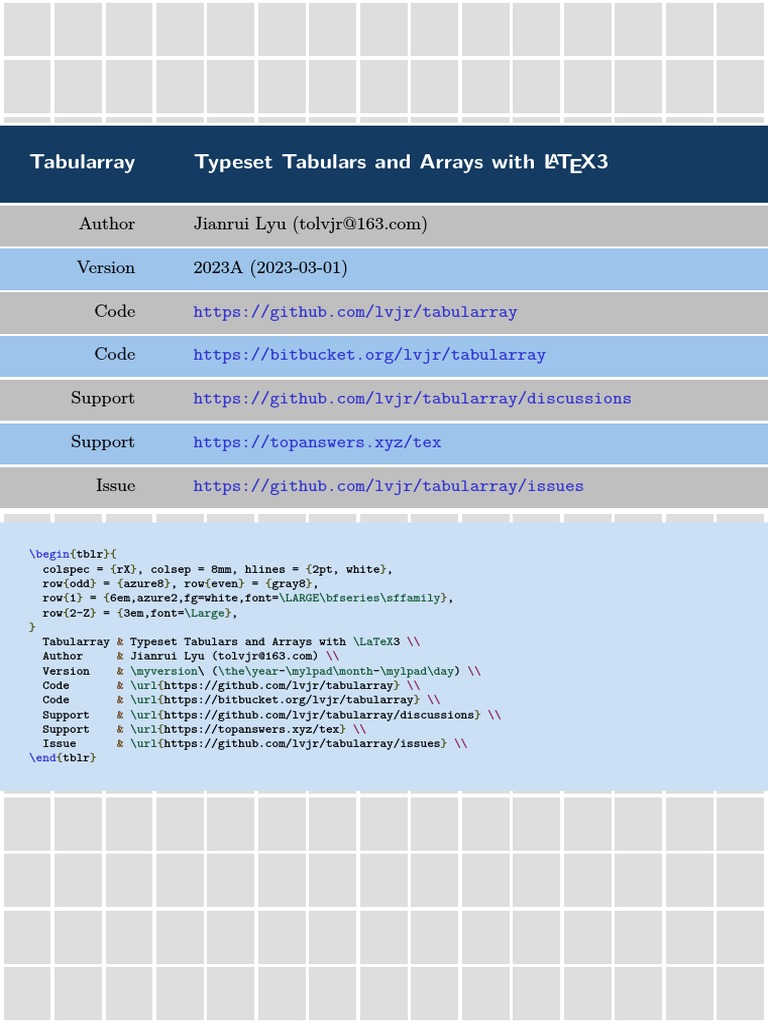 Tabular Ray | PDF | Computers