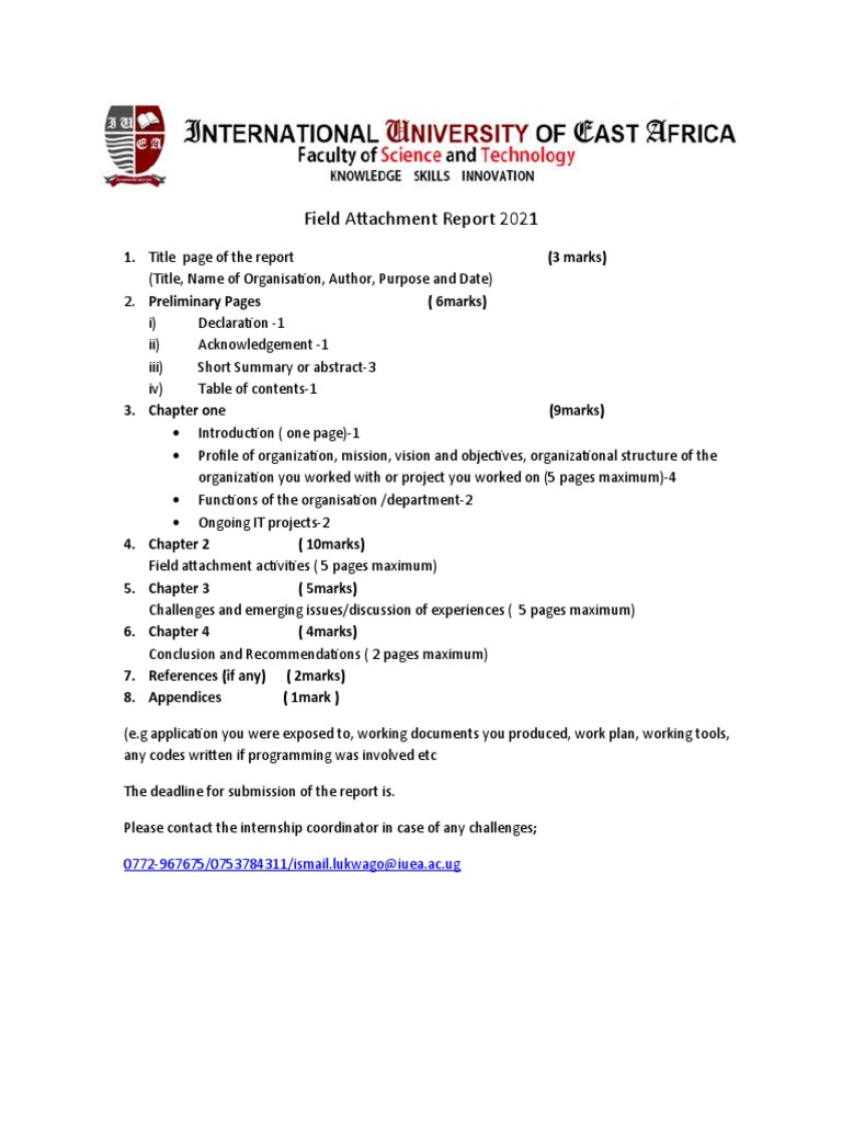 Field Attachment Report 2021 | PDF