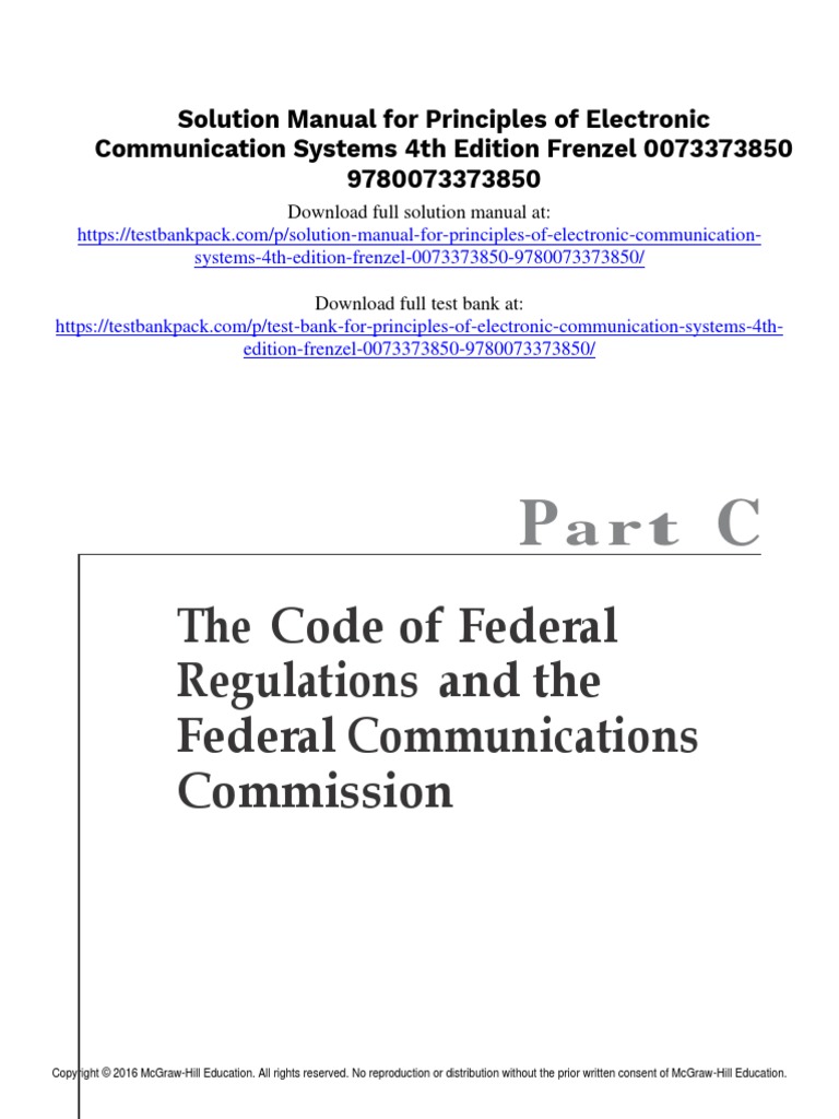 Principles of Electronic Communication Systems 4th Edition Frenzel ...
