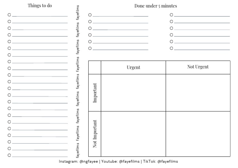 Fayefilms To-Do List | PDF