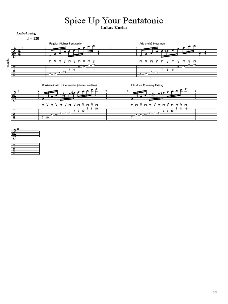 Spice Up Your Pentatonic | PDF