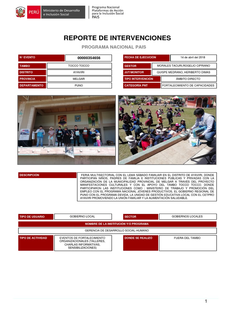 Intervenciones | PDF