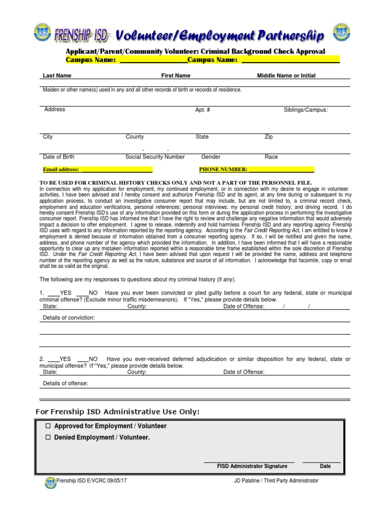 CRC Form Blank | PDF